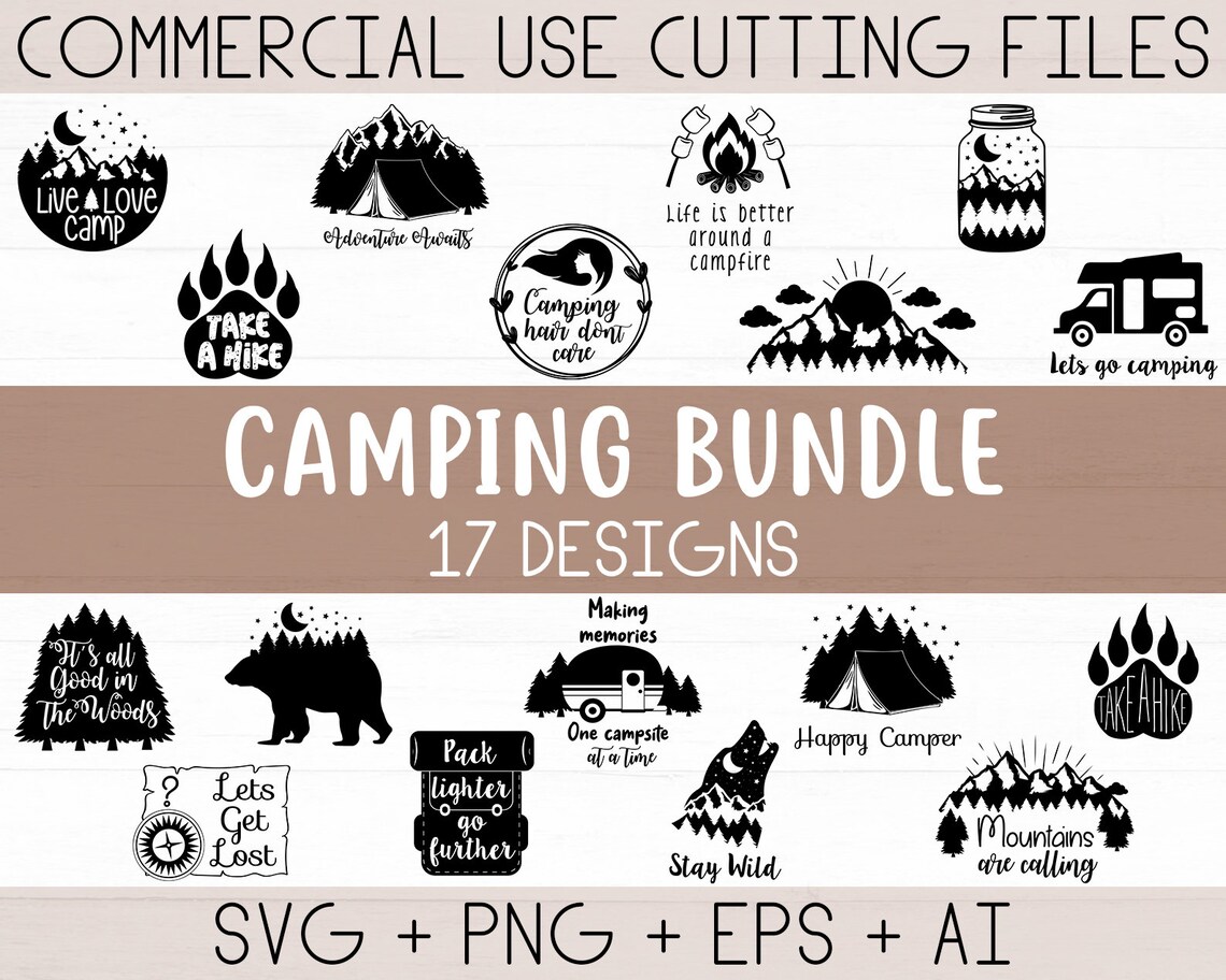 Camping Svg Camping Svg Bundle Happy Camper Svg Camper Life - Etsy