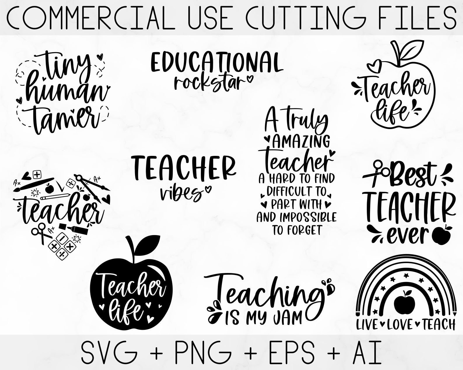 Teacher Svg Bundle Teacher Quote Svg Teacher Svg School - Etsy