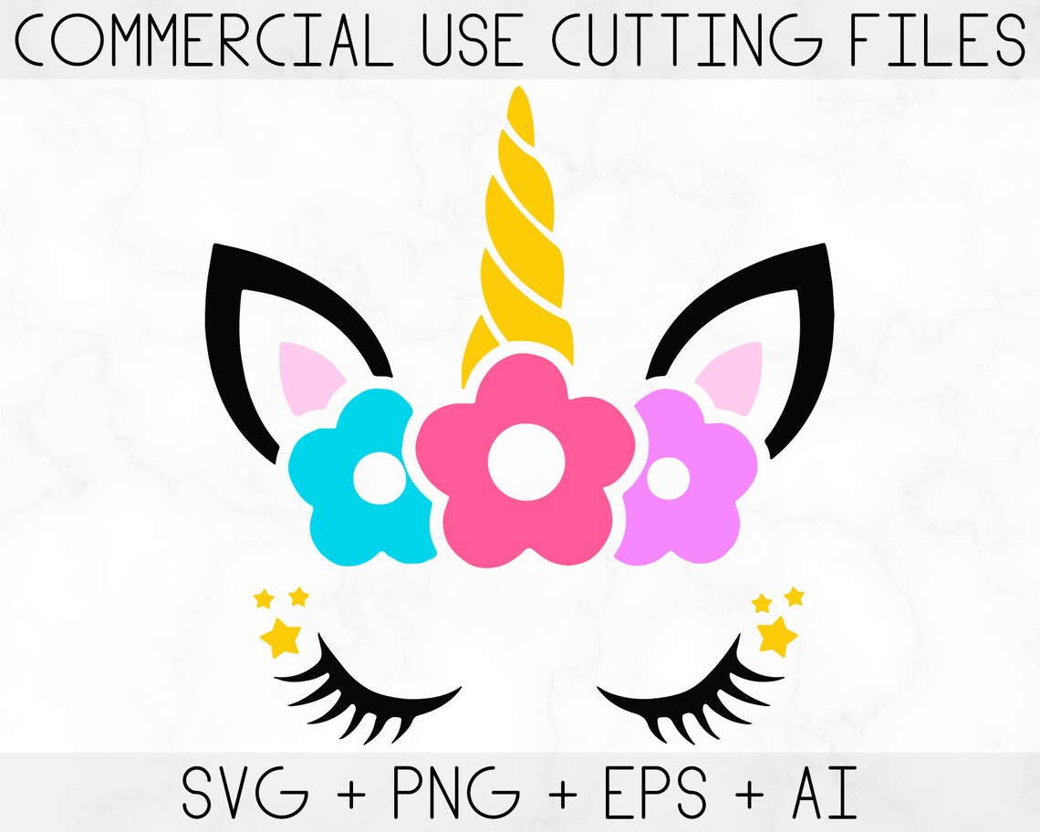 Unicorn Svg Unicorn Clipart Unicorn Face Svg Unicorn - Etsy