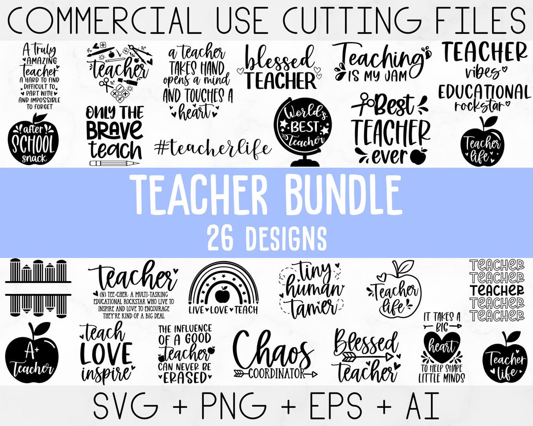 Teacher Svg Bundle, Teacher Quote Svg, Teacher Svg, School Svg, Teacher ...