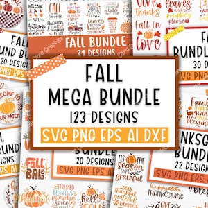 Retro Mega Bundle Fall Svg, Fall SVG Bundle, Autumn Svg, Thanksgiving ...