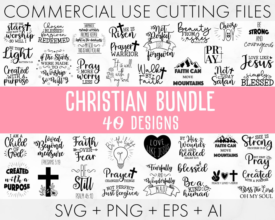 Christian Svg Bundle Religious Svg Scripture Svg Bible - Etsy