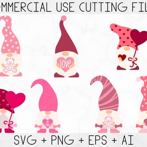 Valentine Day Svg Bundle, Valentine Gnome Svg, Gnomes Svg, Love Svg ...