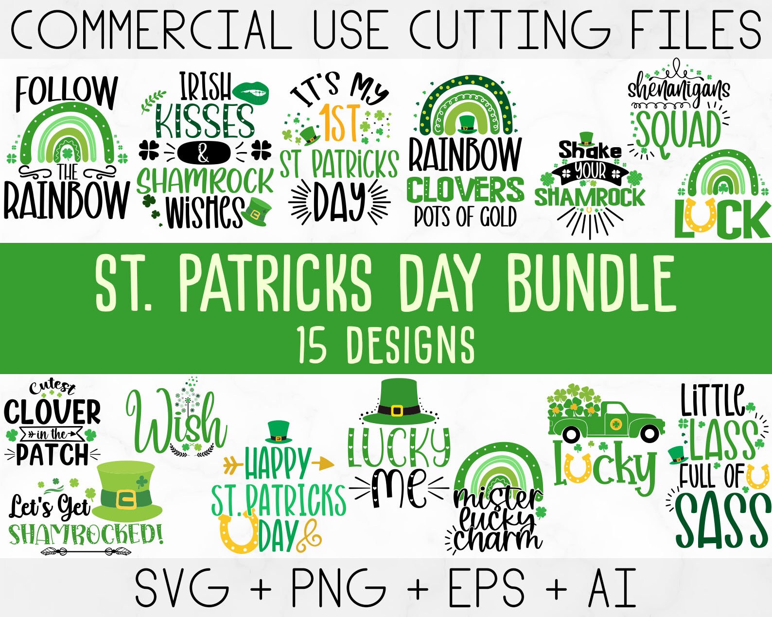 St Patrick's Day SVG Bundle Lucky Svg Leprechaun Svg - Etsy