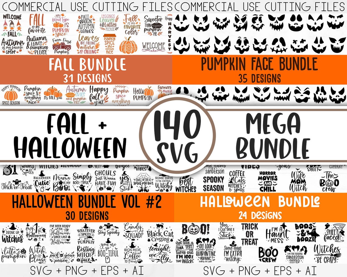 Fall Svg Halloween Svg Bundle Fall SVG Bundle Autumn Svg | Etsy Canada