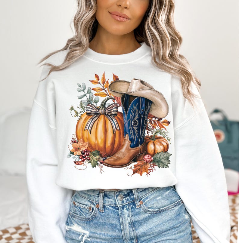 Retro Cowboy Pumpkin Png, Western Fall Png, Fall Png, Pumpkin PNG, Fall ...