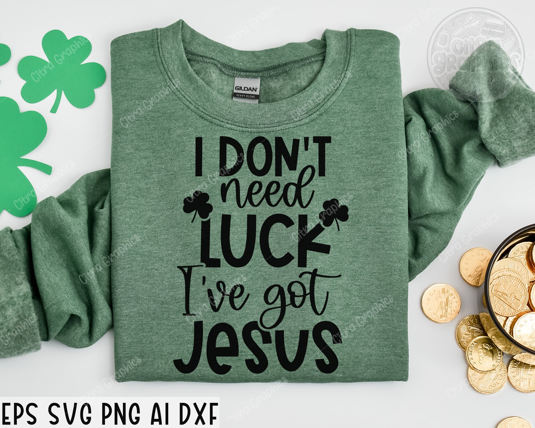 I Don't Need Luck I Have Jesus SVG PNG DXF Cut Files - Etsy Australia