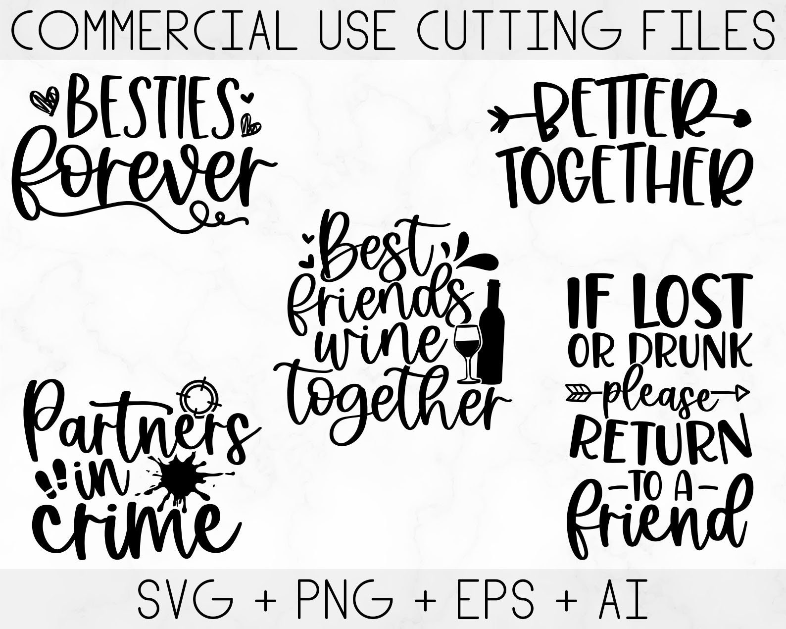 Friendship Svg Bundle Friends Svg Best Friends Svg - Etsy