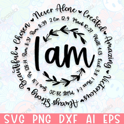 I Am Inspiration SVG Christian Svg Bible Verse SVG - Etsy
