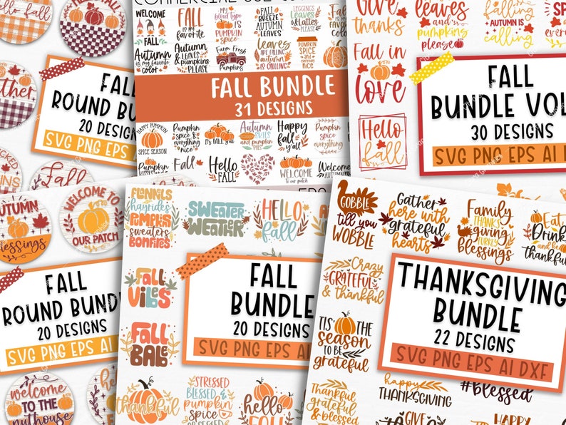 Retro Mega Bundle Fall Svg, Fall SVG Bundle, Autumn Svg, Thanksgiving ...