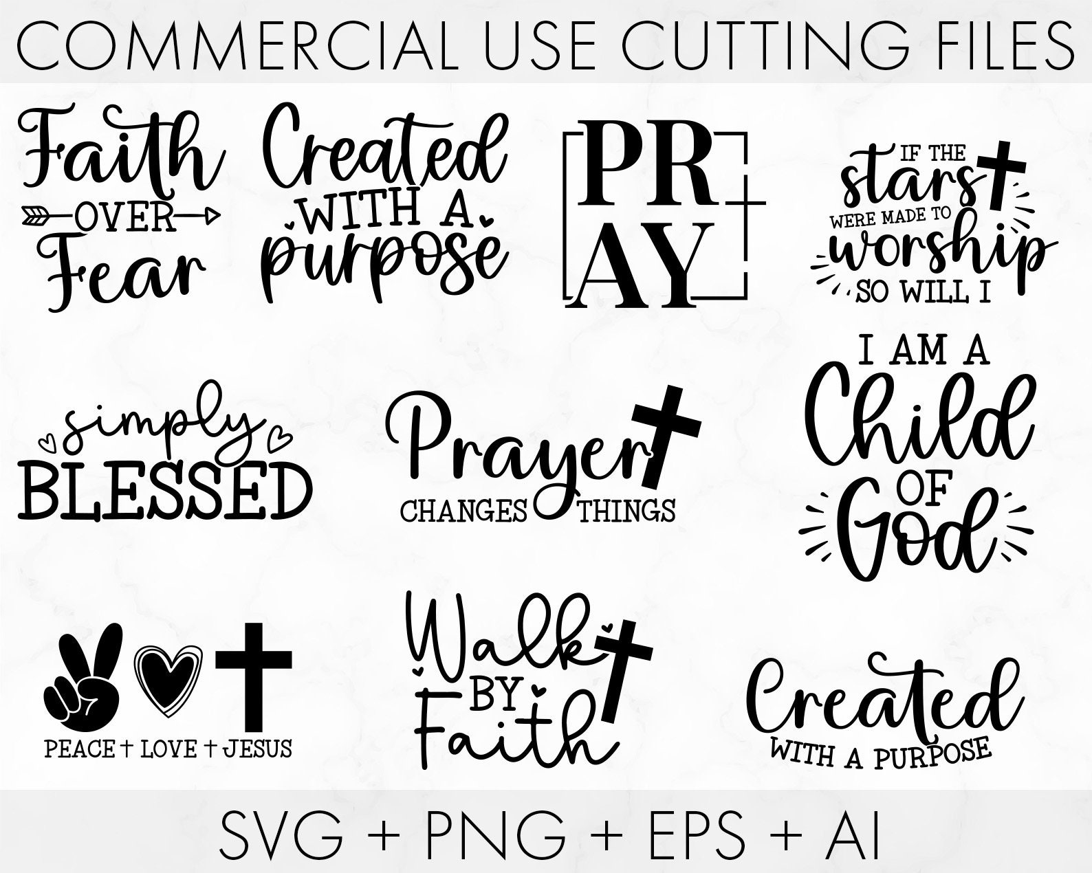 Christian Bundle SVG Faith Bundle SVG God Svg Jesus Svg - Etsy
