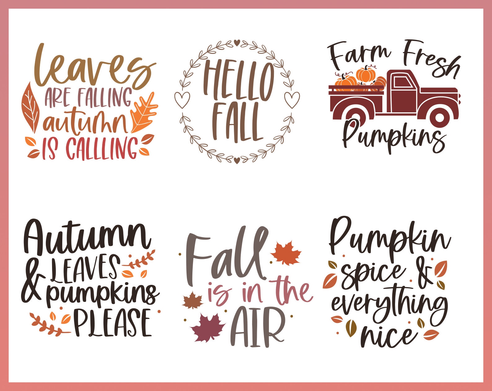 Fall SVG Fall SVG Bundle Autumn Svg Thanksgiving Svg Fall | Etsy