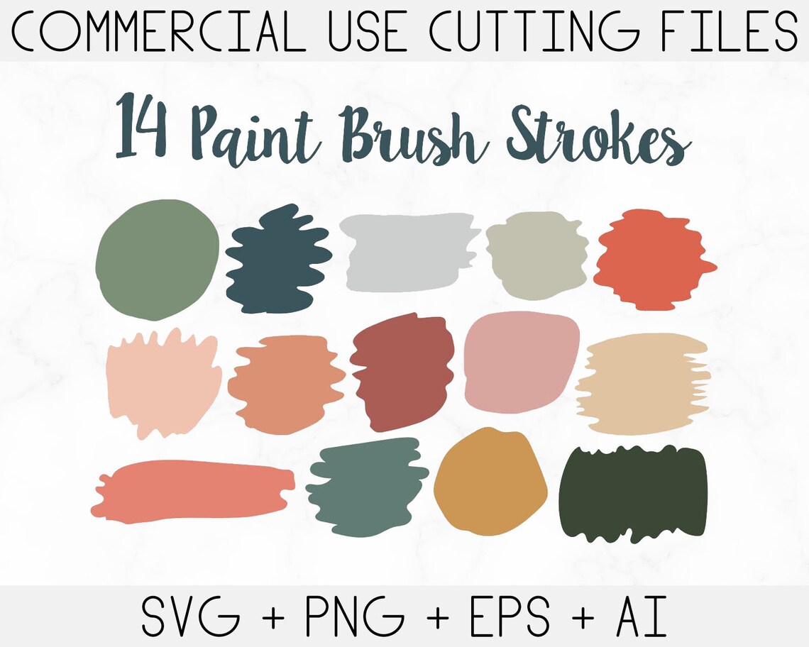 Paint Brush Stroke Svg Bundle Hand Drawn Brush Stroke Svg - Etsy