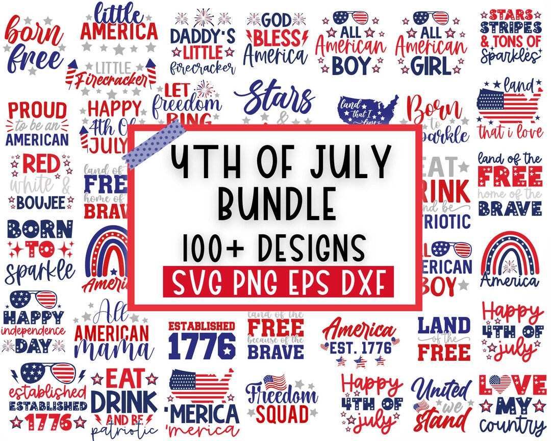4th of July Mega Bundle, Independence Day SVG, 100+ Designs,america Svg ...