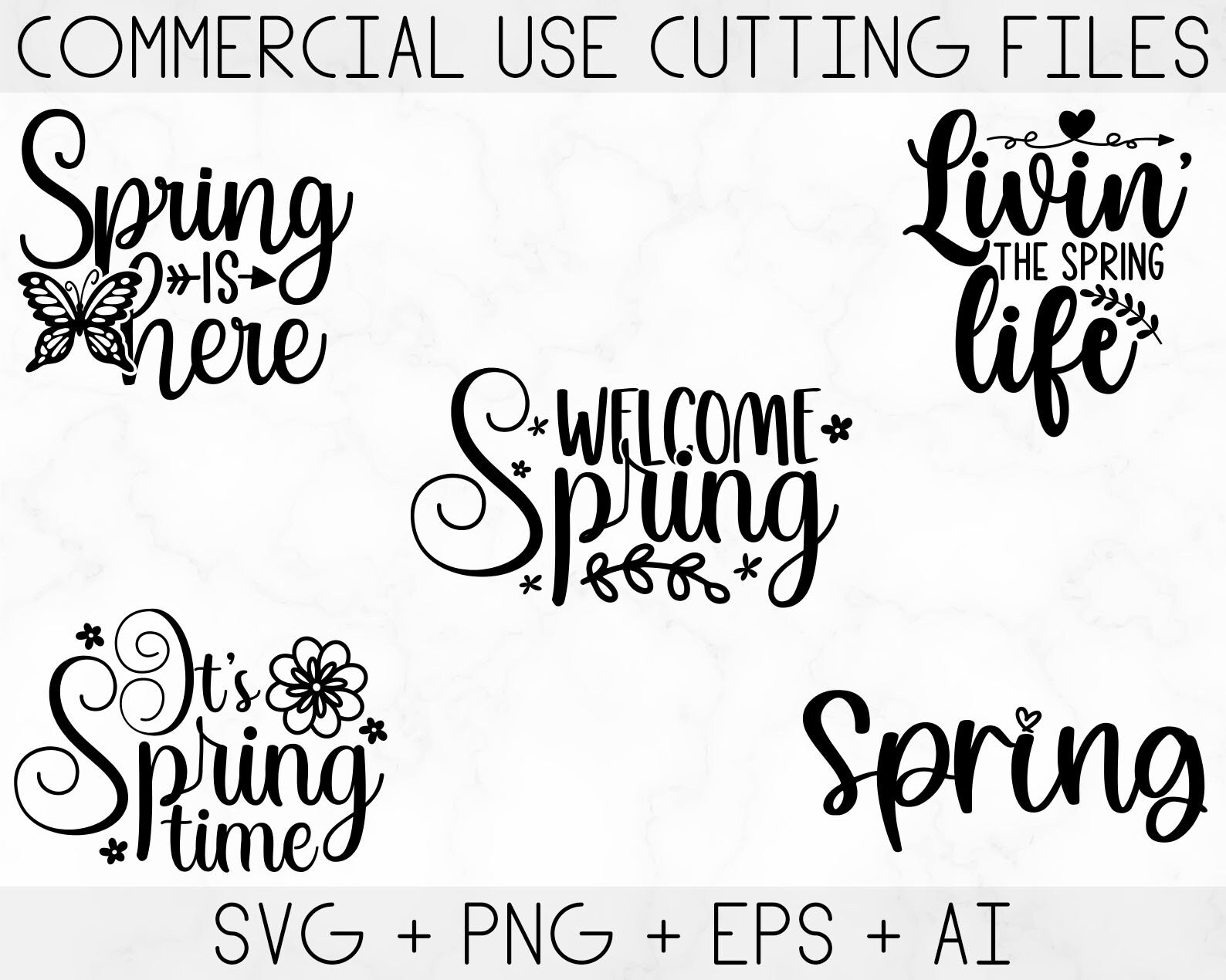 Spring Svg Bundle Easter Svg Welcome Spring Svg Flower Svg | Etsy
