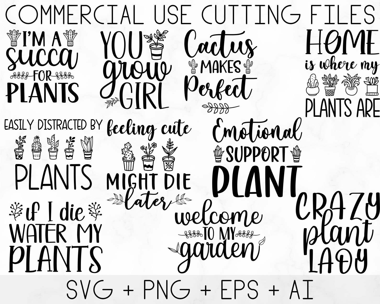 Plant Lover SVG Bundle Plant Svg Plant Quotes Svg - Etsy Canada