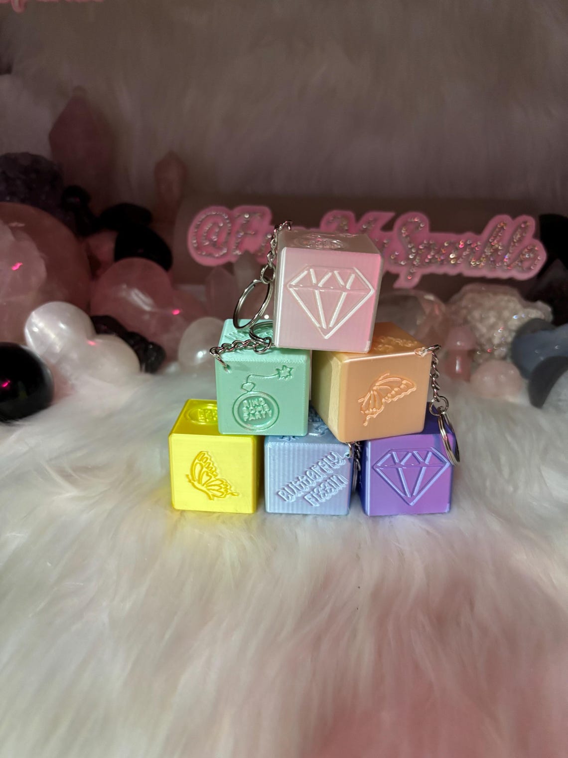 Cube Keychain - Etsy
