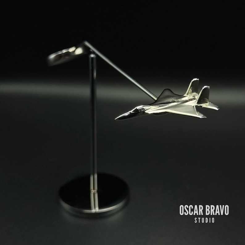 F15 Eagle Balance Model: Chrome Fighter Jet Desk Decor - Etsy