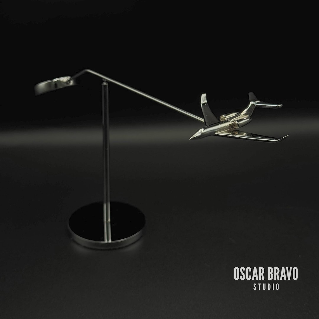 Chrome Private Jet Kinetic Desk Model | Aviation Decor - Etsy