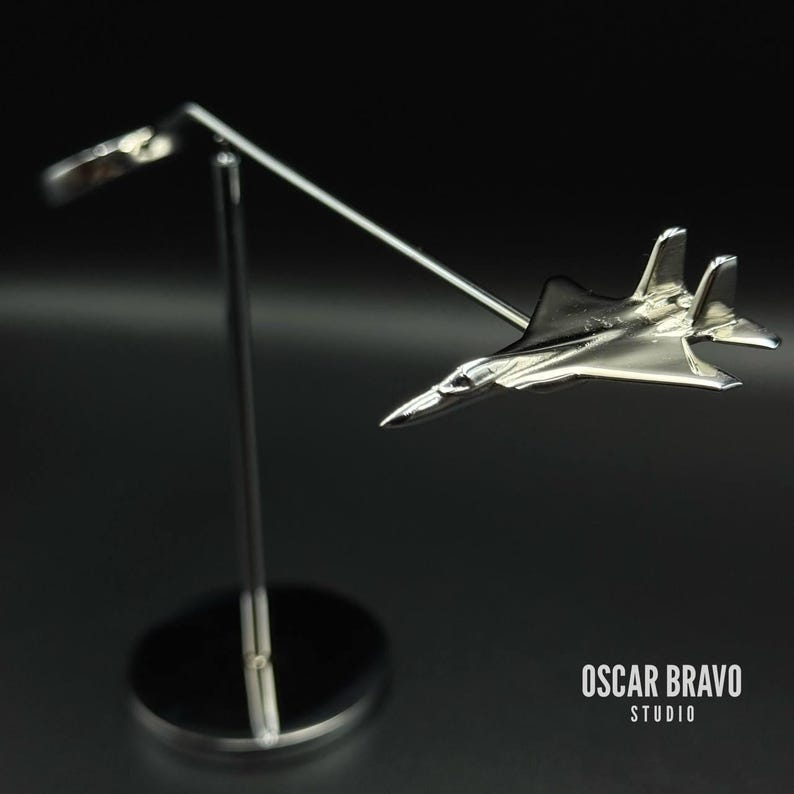 F15 Eagle Balance Model: Chrome Fighter Jet Desk Decor - Etsy