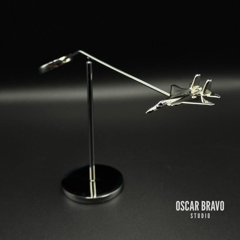 F15 Eagle Balance Model: Chrome Fighter Jet Desk Decor - Etsy
