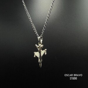 Fighter Jet Necklace: Silver Toned Pilot Gift, Military Jewelry - Etsy