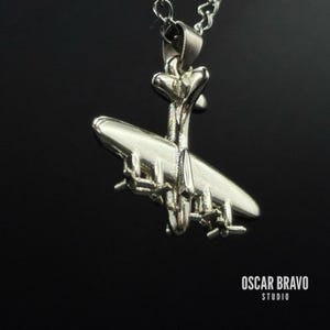 Fighter Jet Necklace: Silver Toned Pilot Gift, Military Jewelry - Etsy
