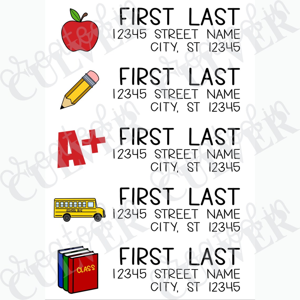 Teacher/academic/education Return Address Label Stickers - Etsy