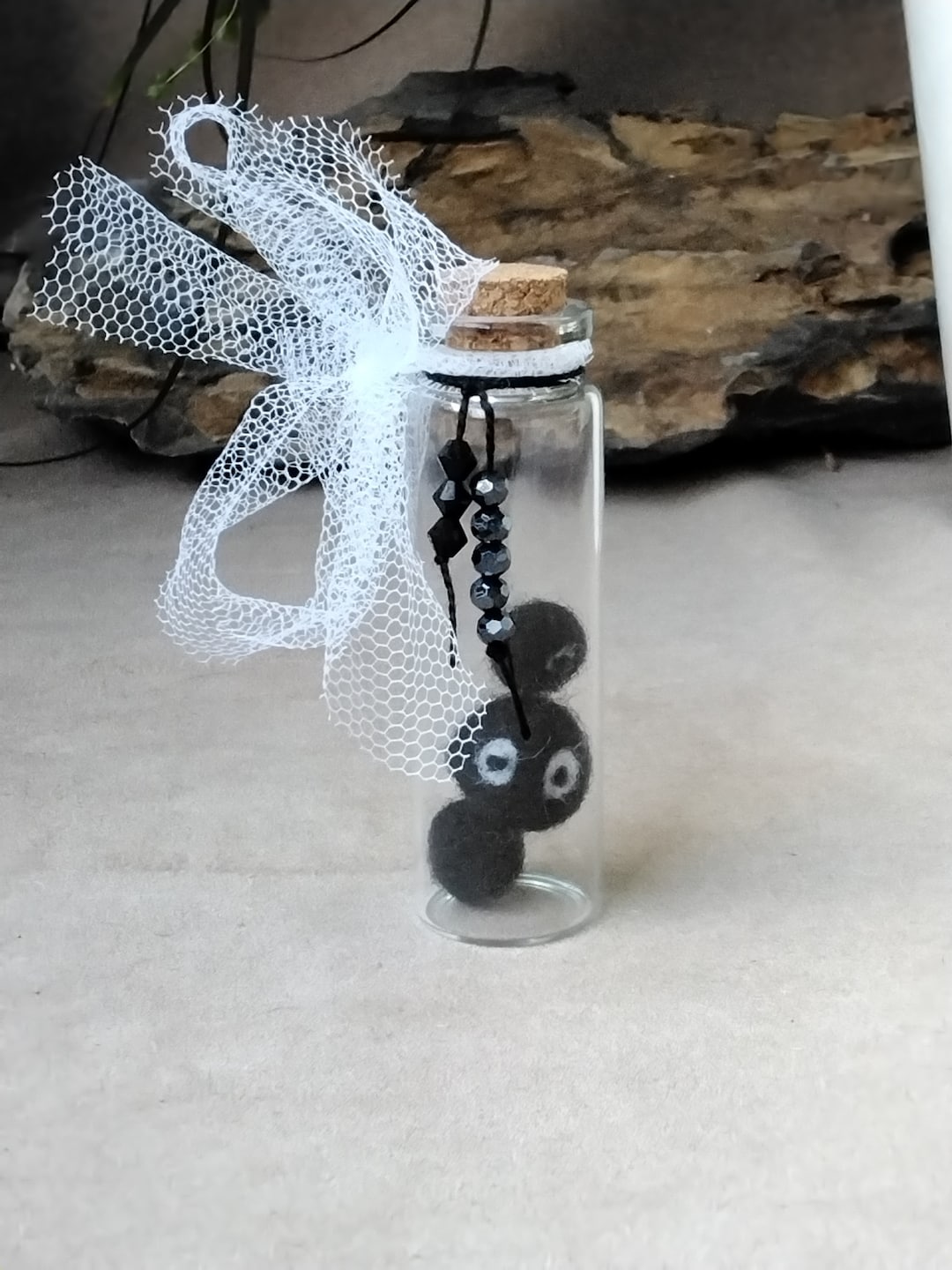 Susuwatari, Soot Balls, Felted, in a Glass, Halloween Decoration - Etsy