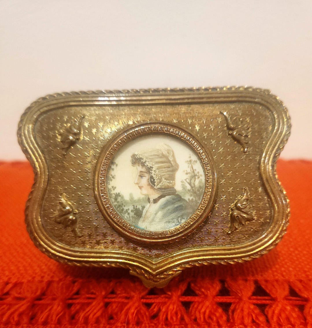 Antique French Gilt Bronze Trinket Box - 1800s - Etsy