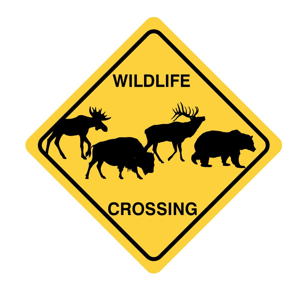 WILDLIFE CROSSING Sign - (large) - Badgerworks Signs & Designs ...