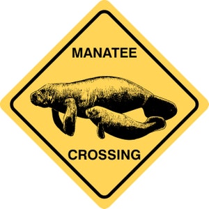 MANATEE CROSSING Sign - (large) - Badgerworks Signs & Designs ...