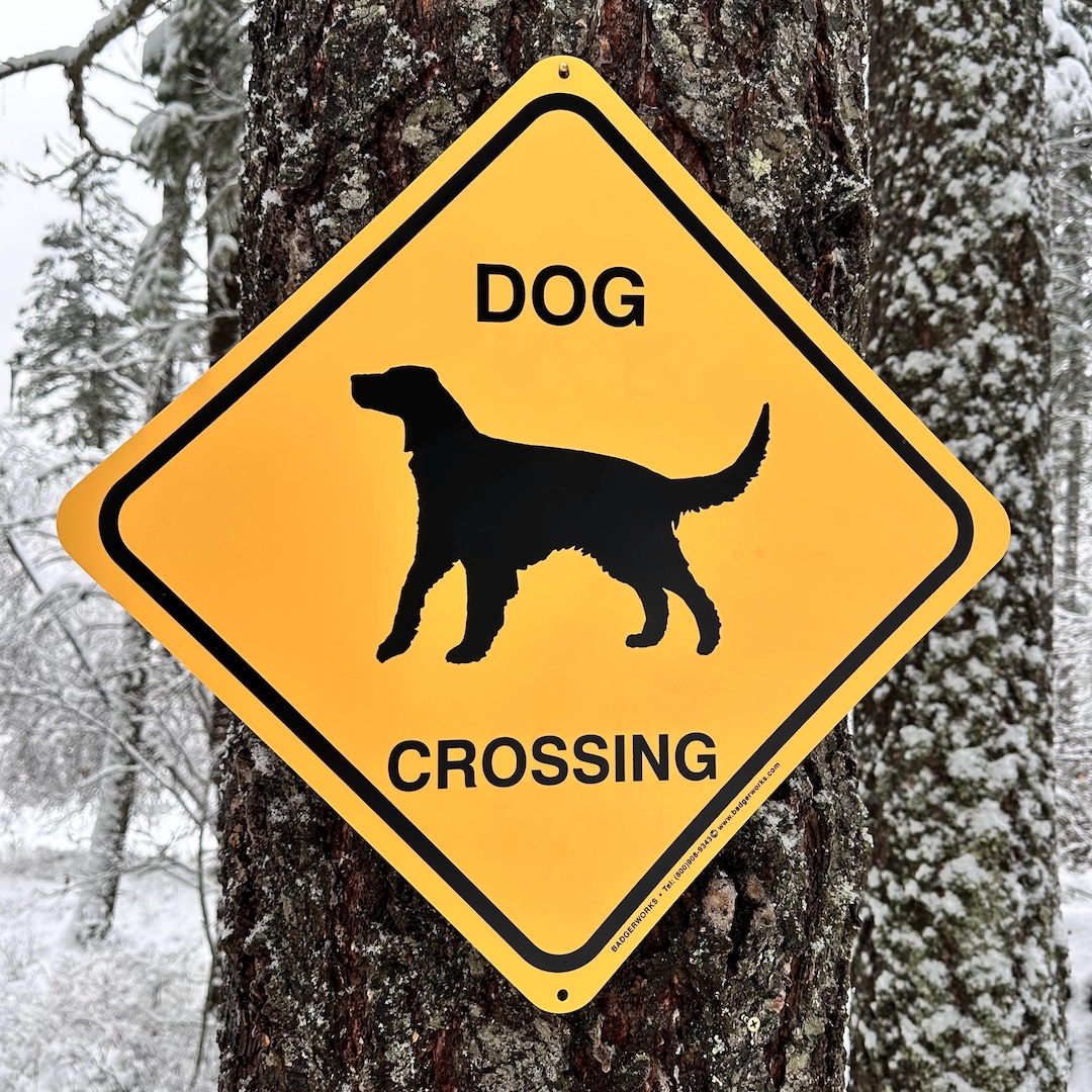 DOG CROSSING Sign - (large) - Badgerworks Signs & Designs - Badgerworks ...