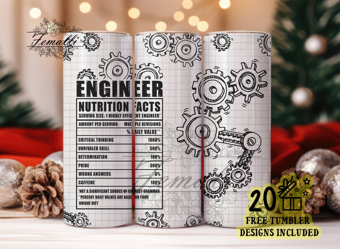 Engineer Life 20oz Skinny Tumbler Sublimation Designs, Engineer Life ...