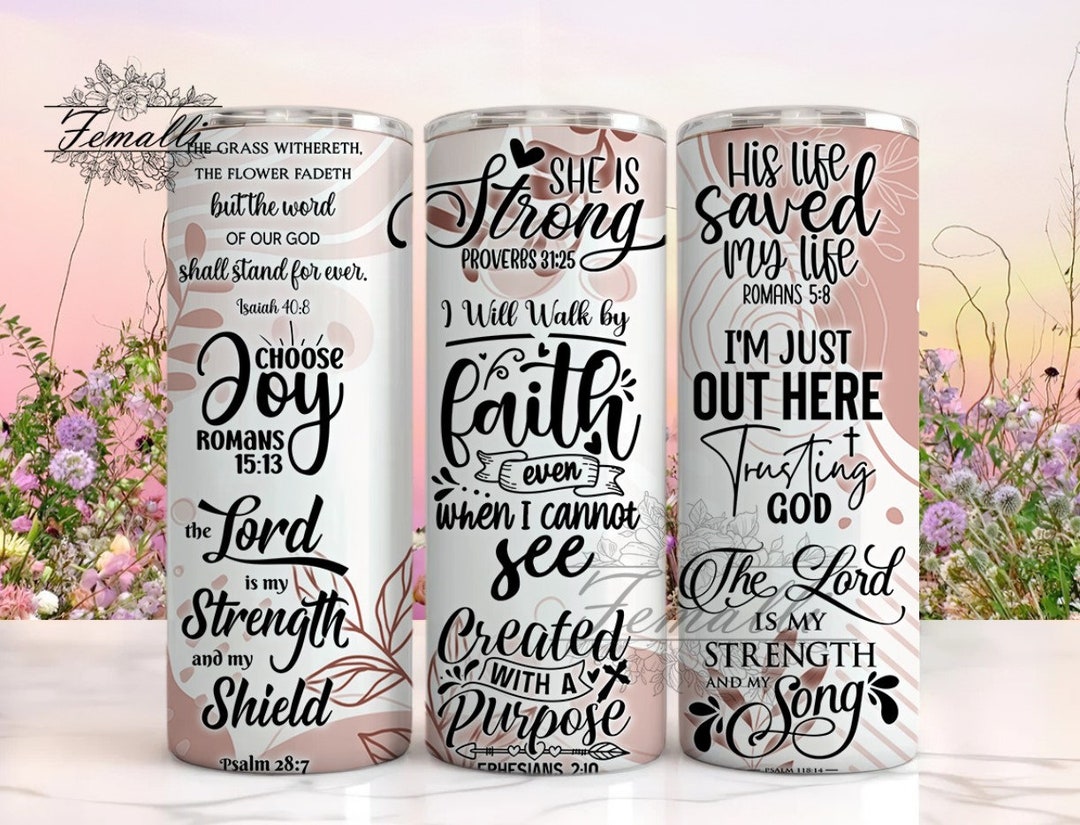 Christian Bible Affirmations for Spiritual Upliftment Tumbler Png ...
