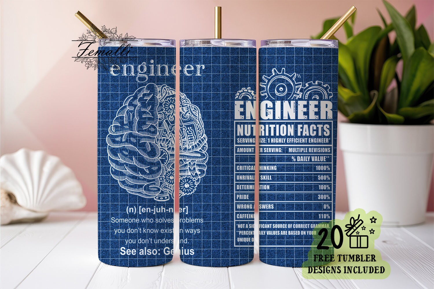 Engineer Life 20oz Skinny Tumbler Sublimation Designs, Engineer Life ...