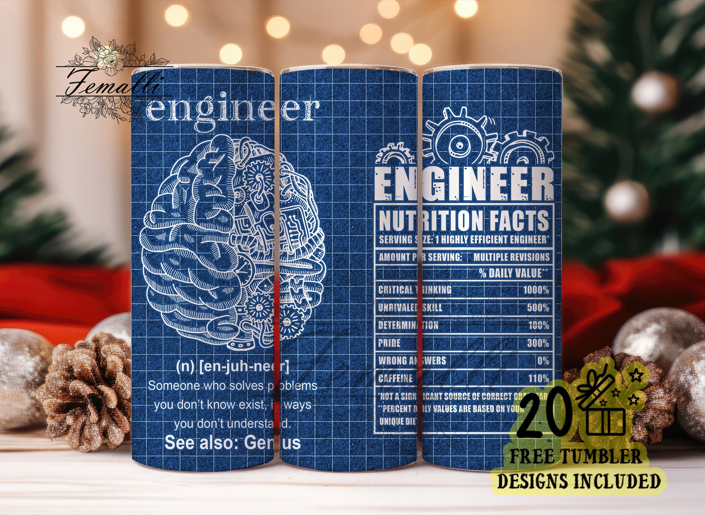 Engineer Life 20oz Skinny Tumbler Sublimation Designs, Engineer Life ...