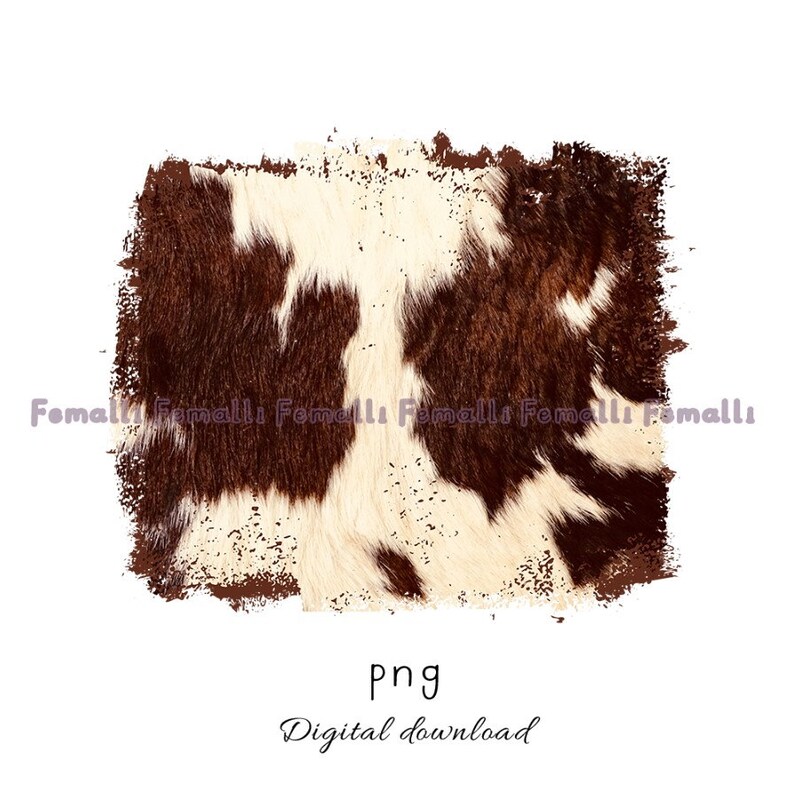 Cowhide Pattern Distressed Background Pngcowhide Png Bundle | Etsy