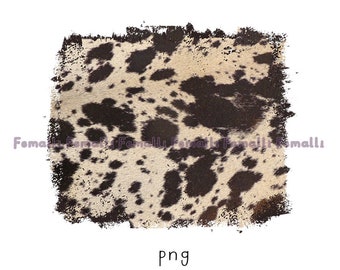 Cowhide Pattern Distressed Background Pngcowhide Png Bundle | Etsy