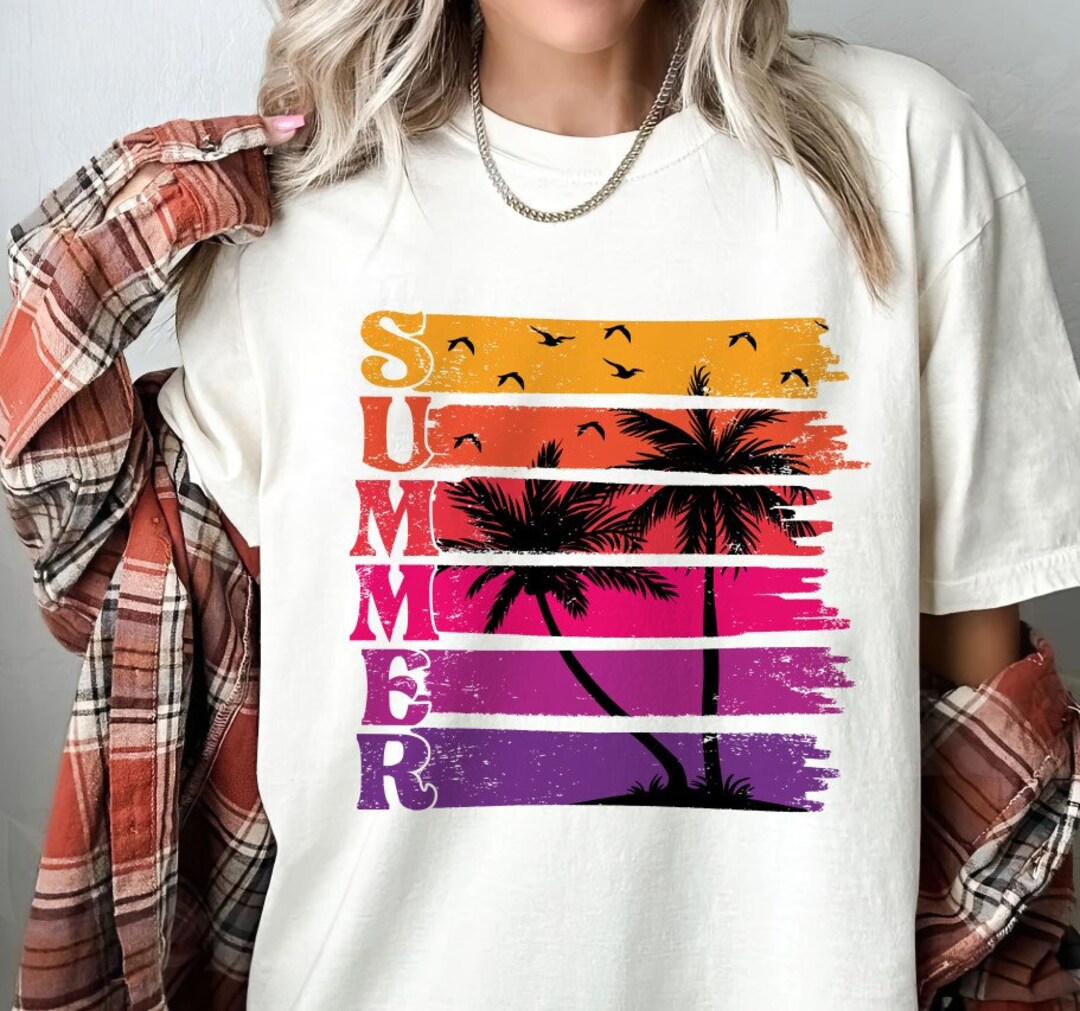 Summer Png, Palm Trees and Sunset Png, Summer Beach Png, Design ...