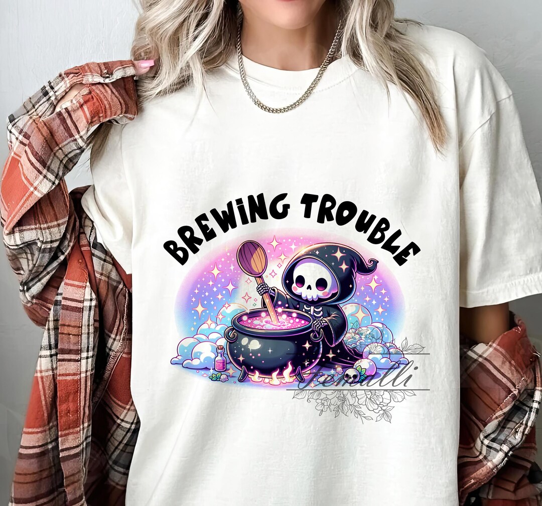 Brewing Trouble Grim Reaper PNG, Snarky Skeleton PNG, Sarcastic Png ...