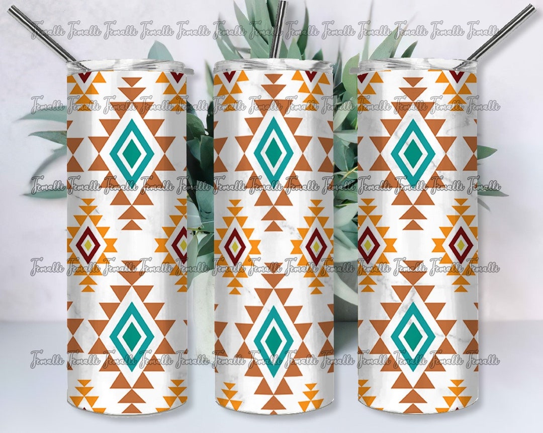 Aztec Country Western 20 Oz Skinny Tumbler Designs/png, Leather Aztec ...