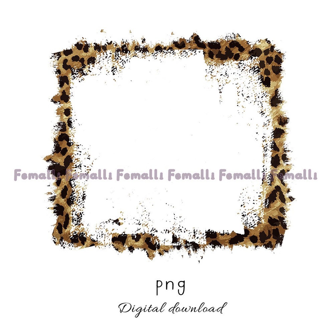 Distressed Leopard Paint Frame Background Png,leopard Frame,wood Frame ...