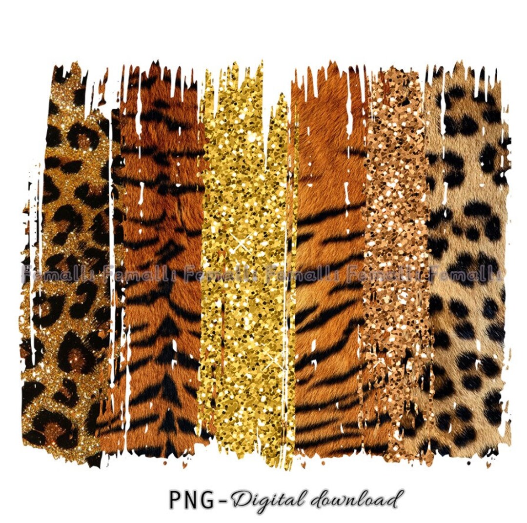 Leopard Brush Strokes Background Png,gold Glitter Png,leopard Frame Png ...