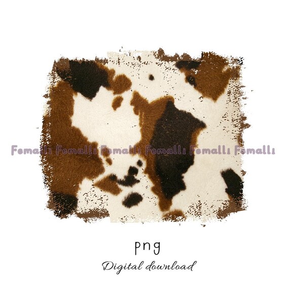 Cowhide Pattern Distressed Background Pngcowhide Png Bundle | Etsy