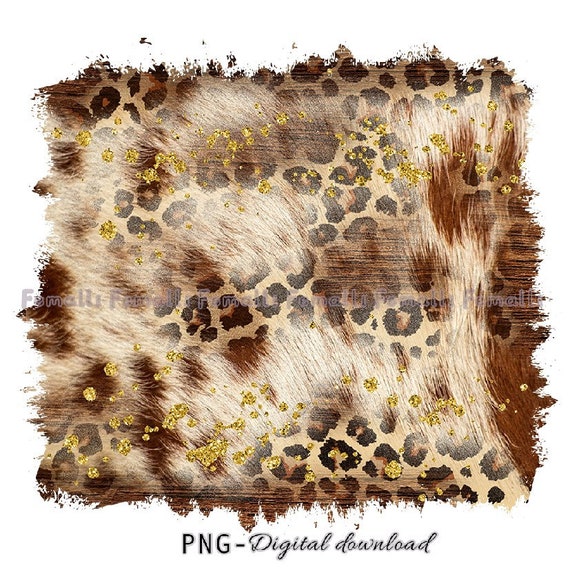 Cowhide Leopard Png Wood Background Pngwood Rustic Shabby | Etsy