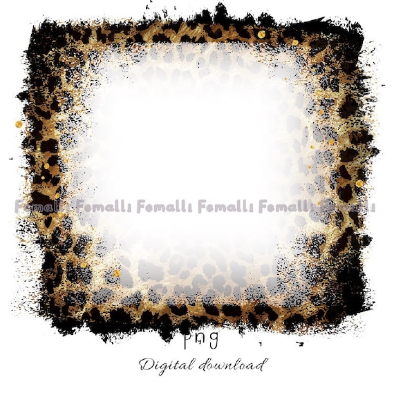 Cheetah Background With Bleach Affect Pngdistressed Leopard - Etsy
