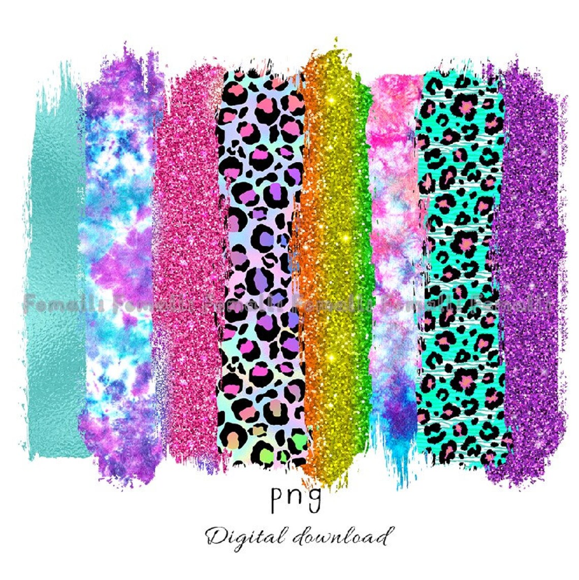 Neon Brushstroke Background Png,neon Colors Png,neon Painted Brush ...