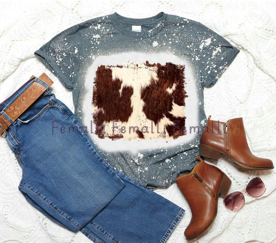 Cowhide Pattern Distressed Background Pngcowhide Png Bundle | Etsy