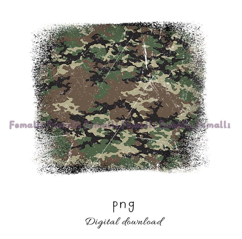 Distressed Camouflage Background Pnggrunge Camo Background | Etsy
